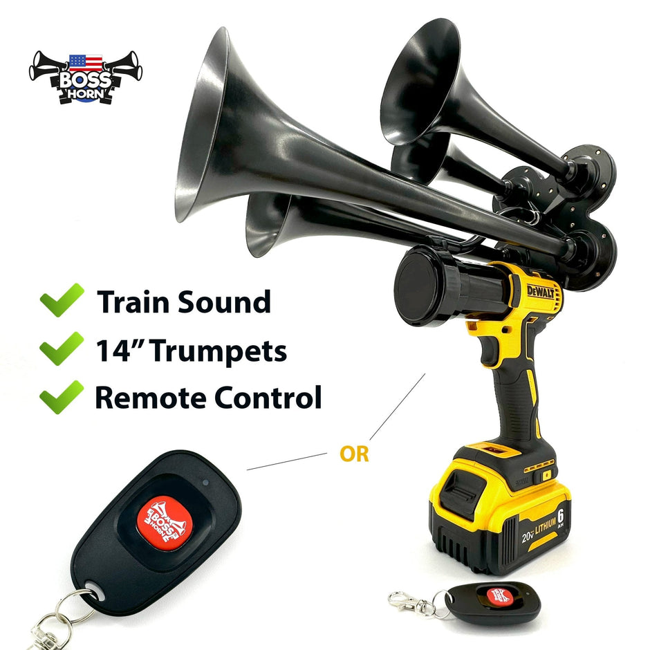 Horngun - Portable Drill Train Horn Gun with Remote Control