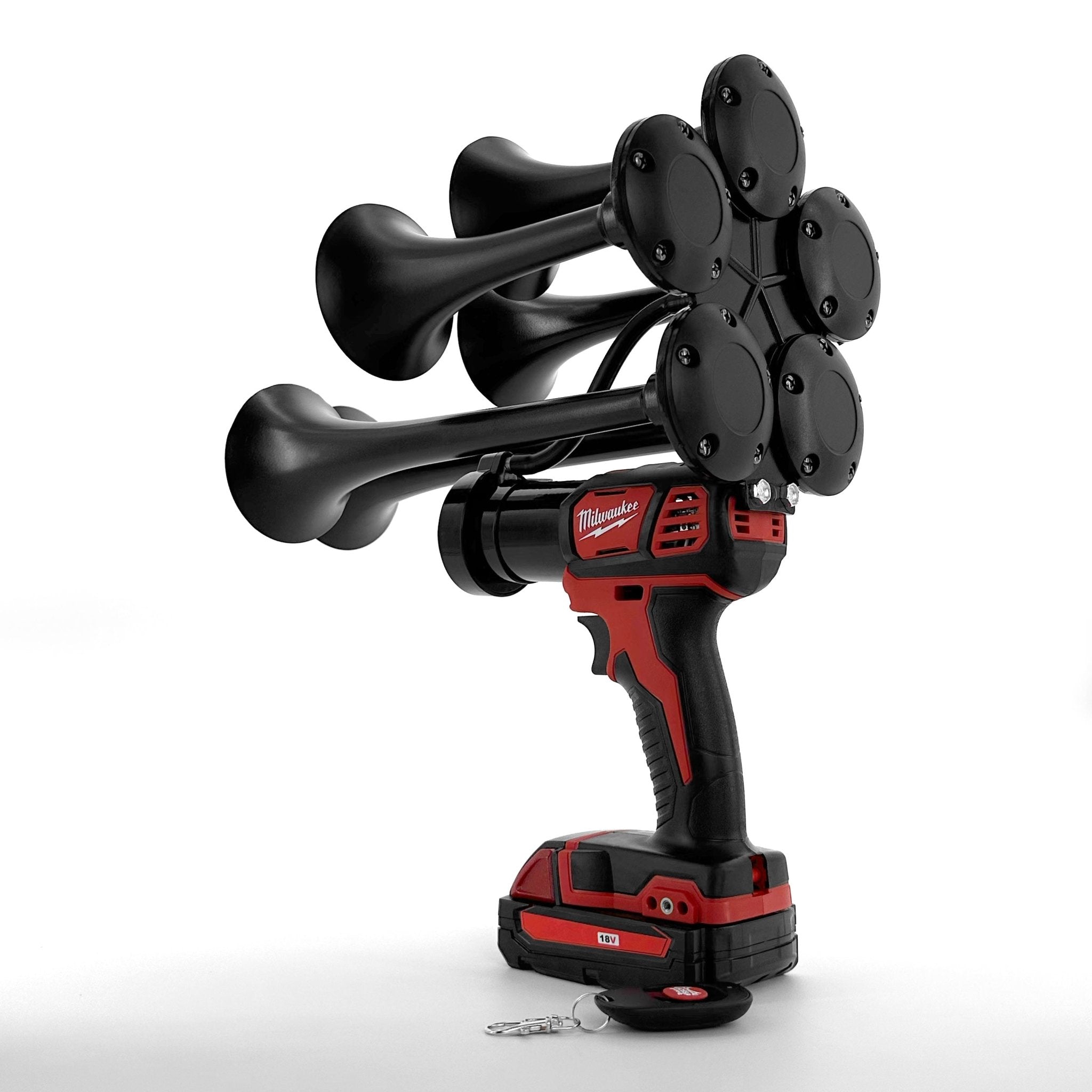 Milwaukee Air Horn Gun with 5 Trumpets and Remote – Horngun