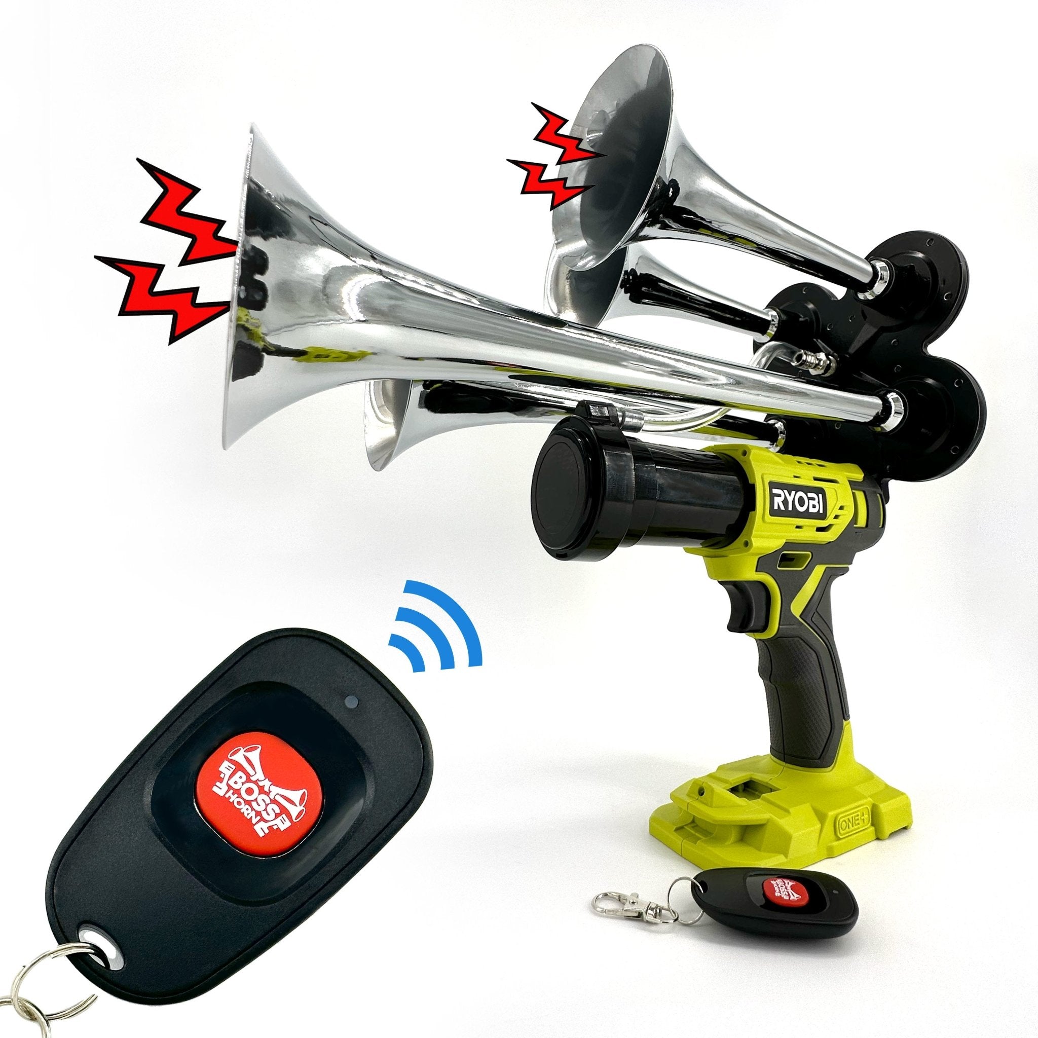 Powerful Ryobi Impact Train Horn Gun with Remote Control – Horngun