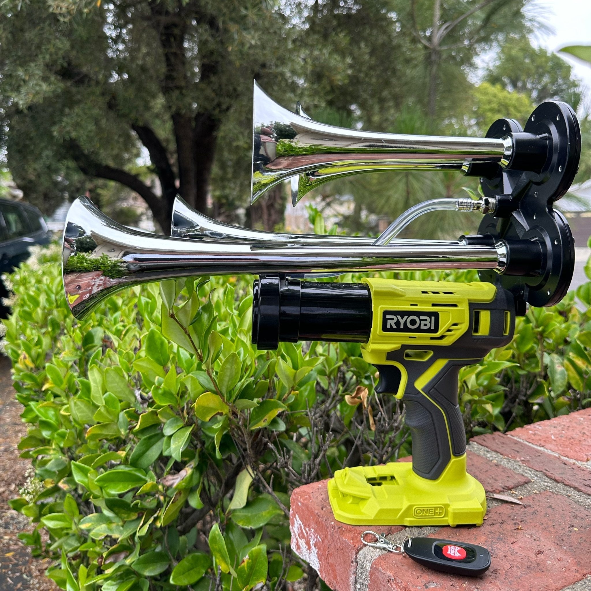 Powerful Ryobi Impact Train Horn Gun with Remote Control – Horngun